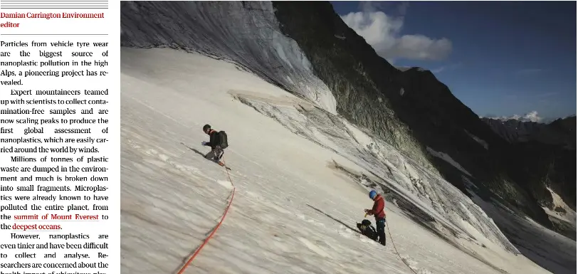Vehicle tyres found to be biggest source of nanoplasti­cs in the high Alps - PressReader