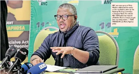 ANC KZN told to ‘fix ethekwini or expect their marching orders’ - PressReader