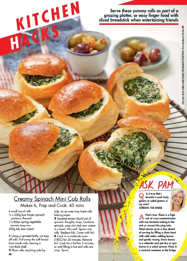 Creamy Spinach Mini Cob Rolls - PressReader