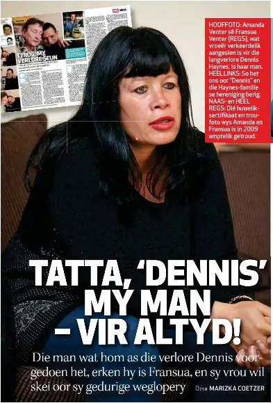 “Vermiste Dennis” se vrou wil skei - PressReader