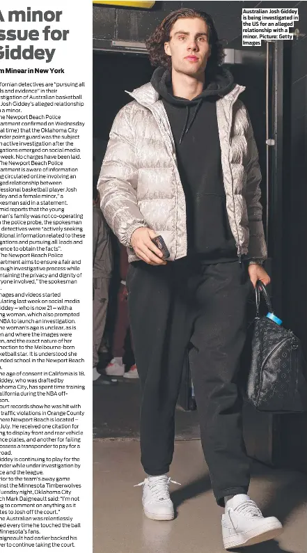 A minor issue for Giddey - PressReader