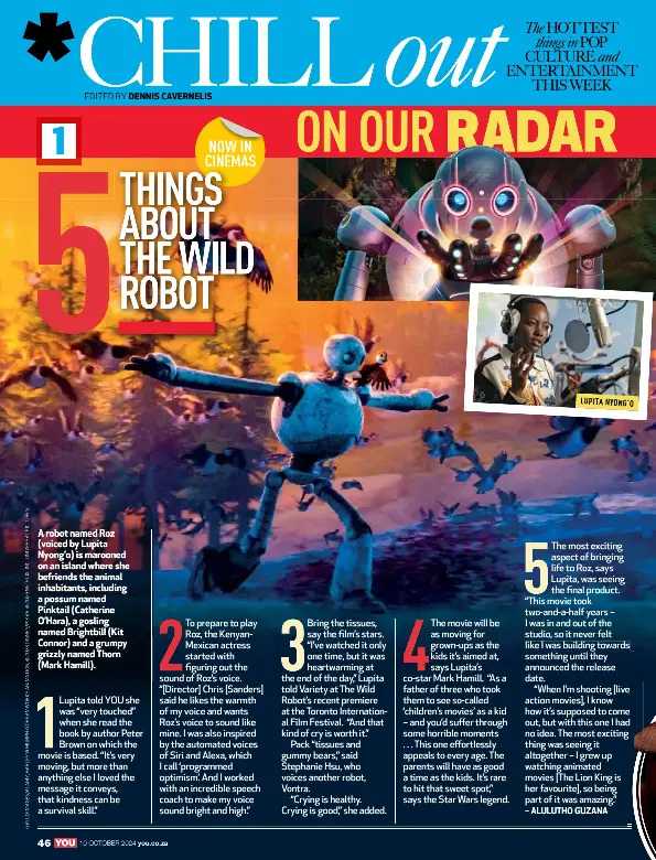 5 THINGS ABOUT THE WILD ROBOT - PressReader