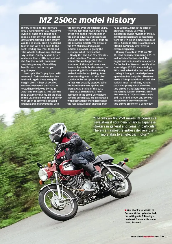MZ 250cc model history - PressReader