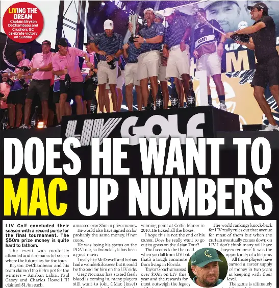 DOES HE WANT TO MAC UP NUMBERS - PressReader
