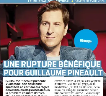 UNE RUPTURE BÉNÉFIQUE POUR GUILLAUME PINEAULT - PressReader