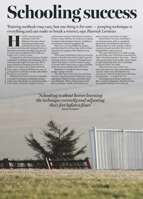 Jumping at home How trainers approach schooling their National Hunt horses - PressReader
