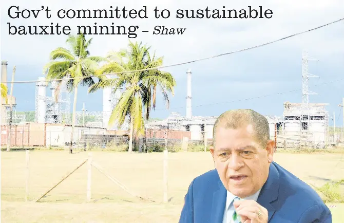 Gov’t committed to sustainabl­e bauxite mining – Shaw - PressReader