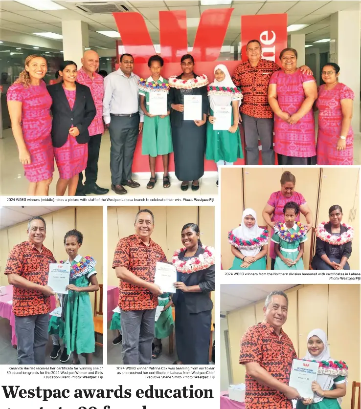 Westpac awards education grants to 30 females - PressReader