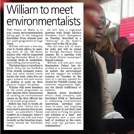 William to meet environmen­talists - PressReader