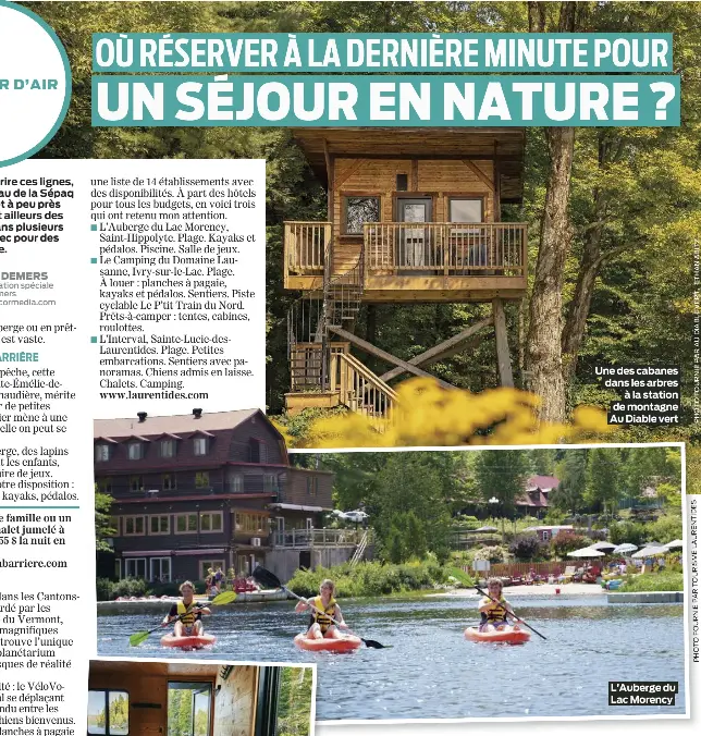 OÙ RÉSERVER À LA DERNIÈRE MINUTE POUR UN SÉJOUR EN NATURE ? - PressReader
