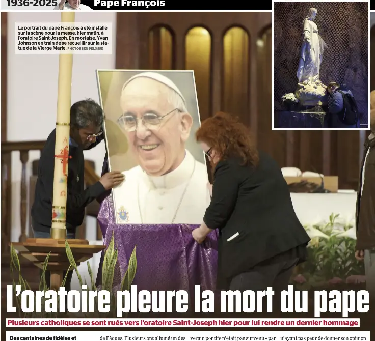 L’oratoire pleure la mort du pape - PressReader