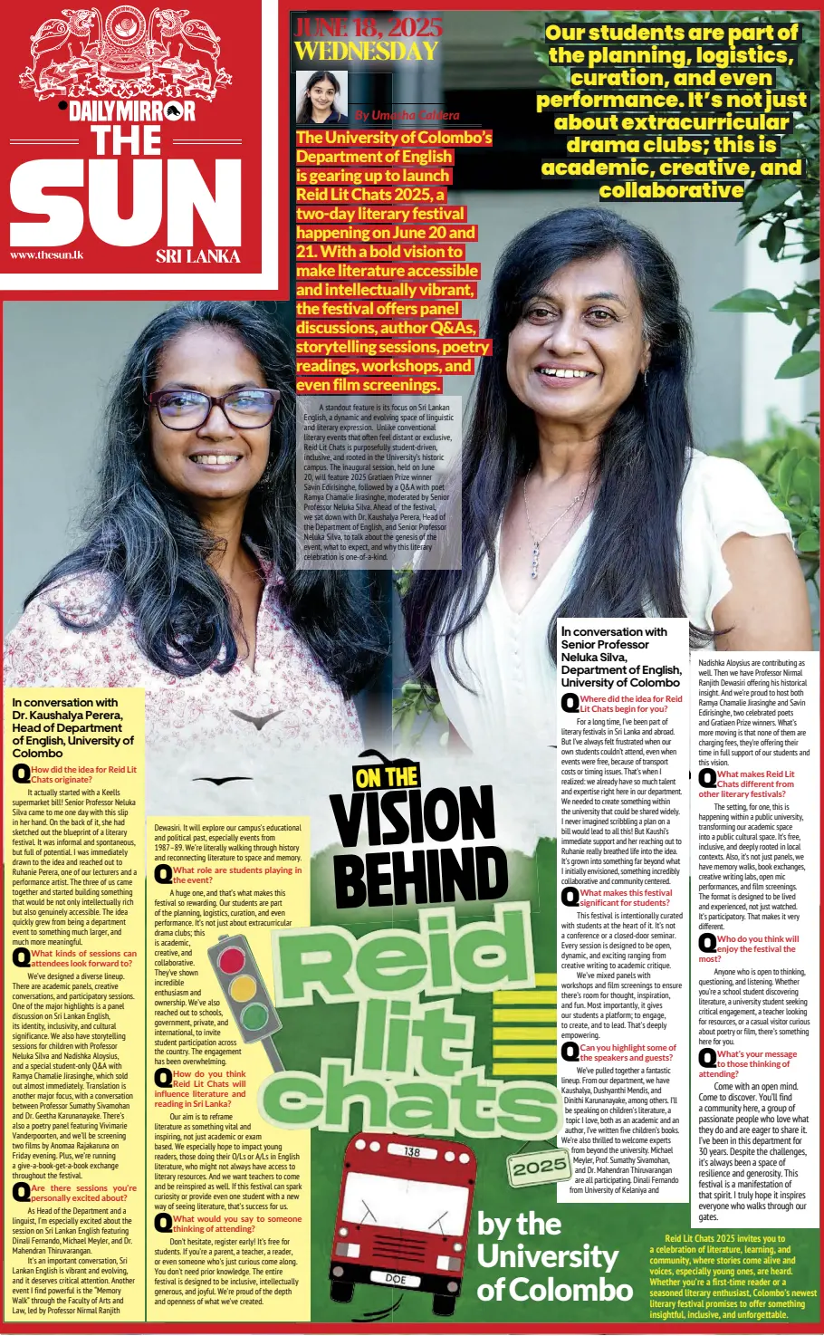 ON THE VISION BEHIND Reid lit chats - PressReader