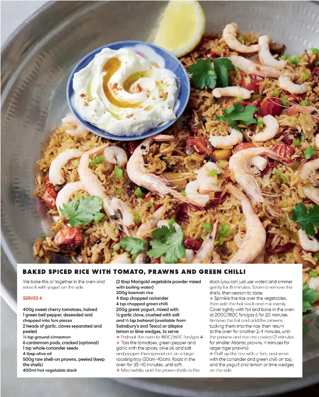 BAKED SPICED RICE WITH TOMATO, PRAWNS AND GREEN CHILLI - PressReader
