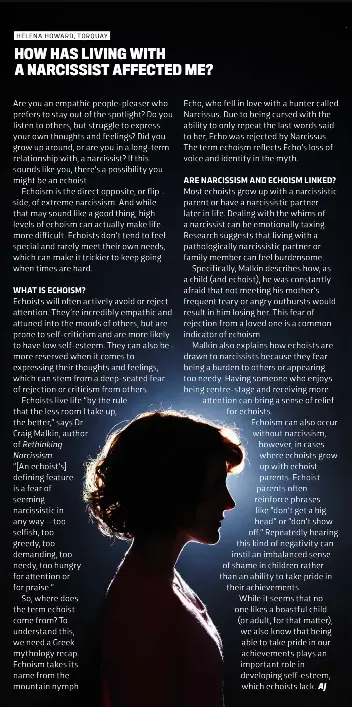 HOW HAS LIVING WITH A NARCISSIST AFFECTED ME? - PressReader