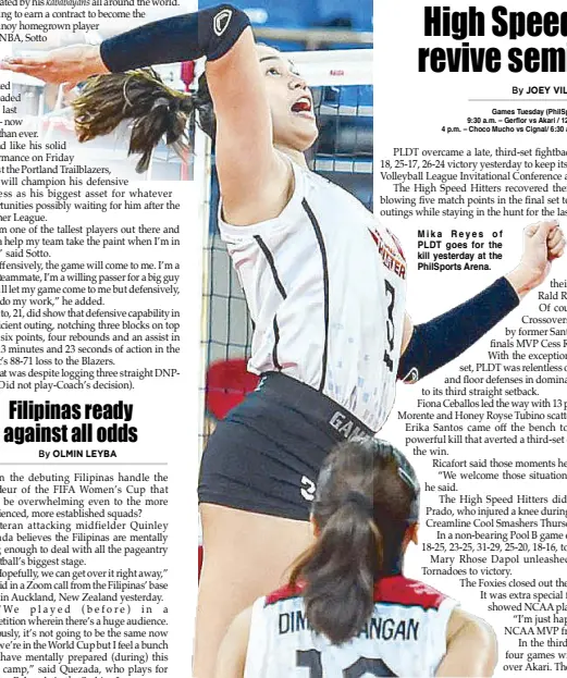 High Speed Hitters revive semis hopes - PressReader