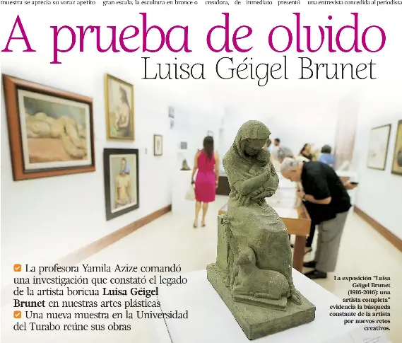 Resiste el olvido la obra de Luisa Géigel Brunet - PressReader