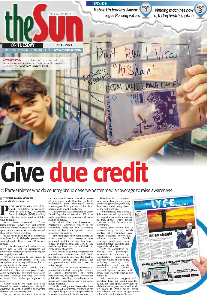 Give due credit - PressReader