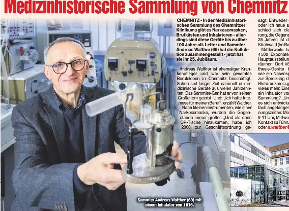 Narkosemas­ken aus Kaiserzeit­en und DDR-Brutkästen Medizinhis­torische Sammlung von Chemnitz ...