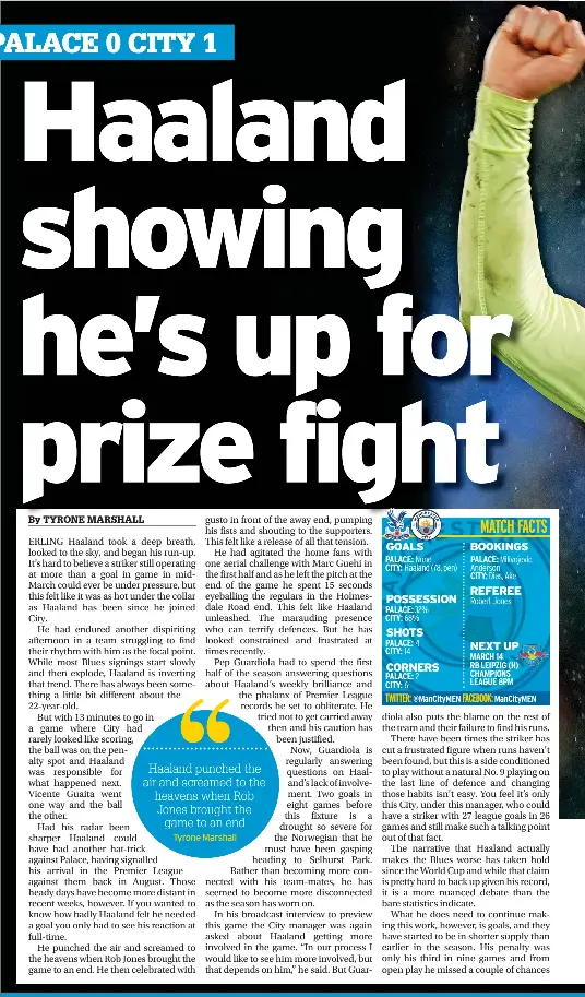 Haaland showing he’s up for prize fight - PressReader