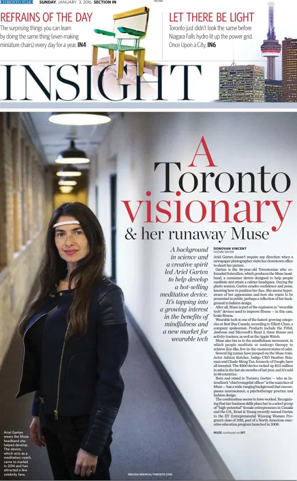 Torontonia­n the face of Muse meditation headband, - PressReader