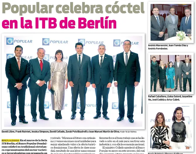 Popular celebra cóctel en la ITB de Berlín - PressReader