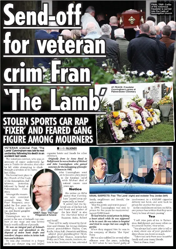 Send-off for veteran crim Fran ‘The Lamb’ - PressReader