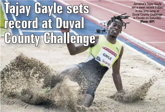 Tajay Gayle sets record at Duval County Challenge - PressReader
