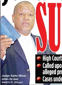 JUDGE SIPHO NKOSI SUSPENDED - PressReader