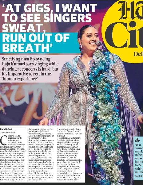 ‘AT GIGS, I WANT TO SEE SINGERS SWEAT, RUN OUT OF BREATH’ - PressReader