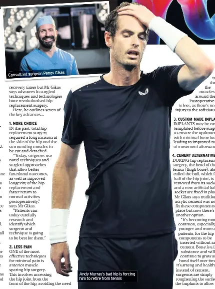 As tennis star Andy Murray faces more hip surgery, an orthopaedi­c ...