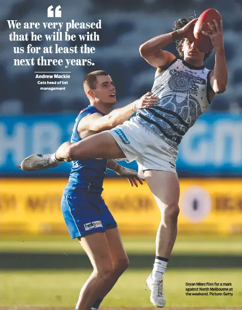 Geelong thrilled to lock Miers away - PressReader