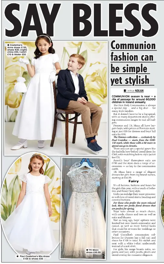 SAY BLESS Communion fashion can be simple yet stylish - PressReader