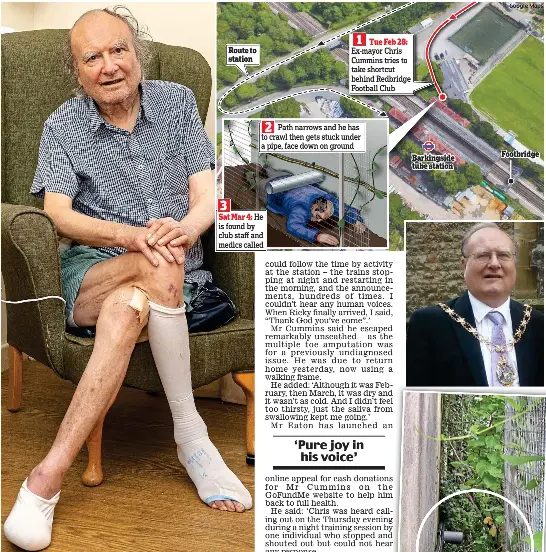 Lucky to be alive, the ex-mayor trapped face-down for FIVE DAYS after taking a short cut ...