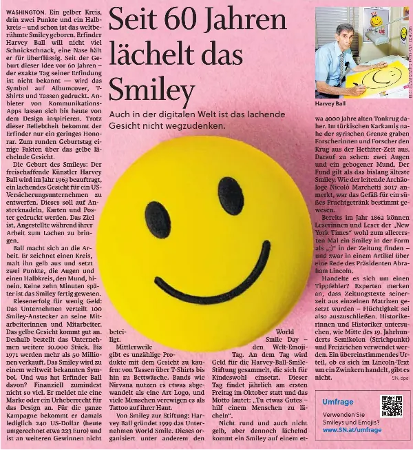 Seit 60 Jahren lächelt das Smiley - PressReader