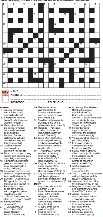 THE PRIZE CROSSWORD WIN £1,500 - PressReader