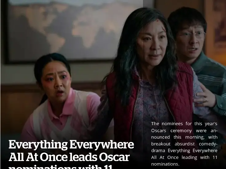 Everything Everywhere All At Once leads Oscar nomination­s with 11 - PressReader