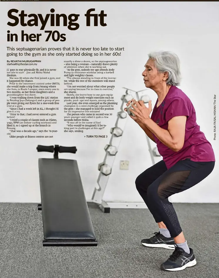 Staying fit in her 70s - PressReader