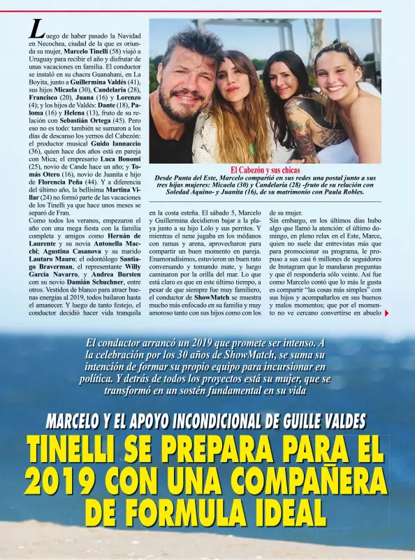 TINELLI SE PREPARA PARA EL 2019 CON UNA COMPANERA DE FORMULA IDEAL - PressReader