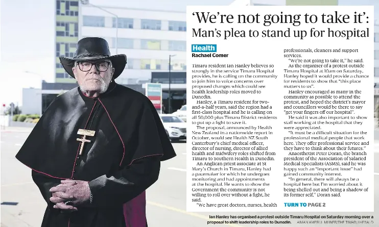 ‘We’re not going to take it’: Man’s plea to stand up for hospital - PressReader