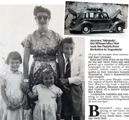 In 1954, my mum (who had never been abroad) bundled three children ...