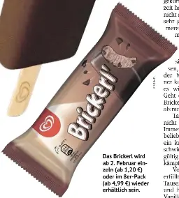 Kult-Comeback in der Eistruhe: Das Brickerl kehrt zurück - PressReader
