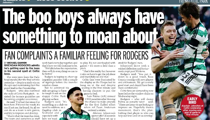The boo boys always have something to moan about - PressReader