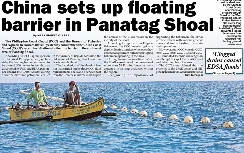 China sets up floating barrier in Panatag Shoal - PressReader