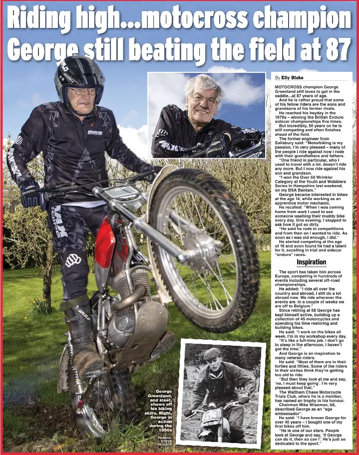 Riding high... motocross champion George still beating the field at 87 ...