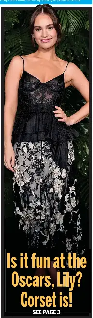 Is it fun at the Oscars, Lily? Corset is! - PressReader