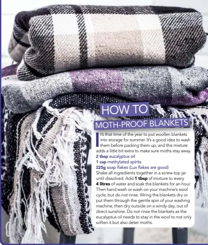 HOW TO MOTH-PROOF BLANKETS - PressReader