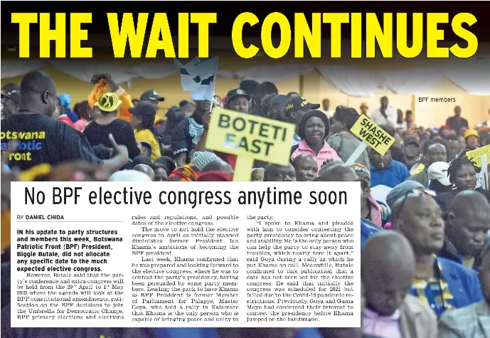 No BPF elective congress anytime soon - PressReader