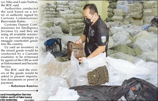 BOC seizes P10-B fake goods - PressReader