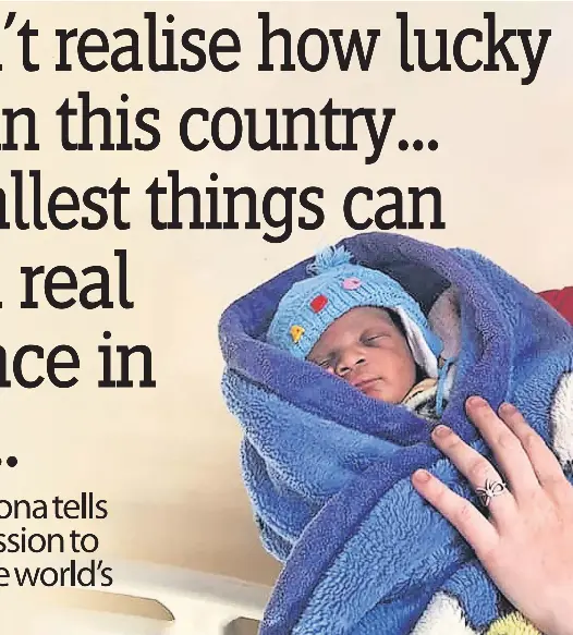 We don’t realise how lucky we are in this country... the smallest things can make a real ...