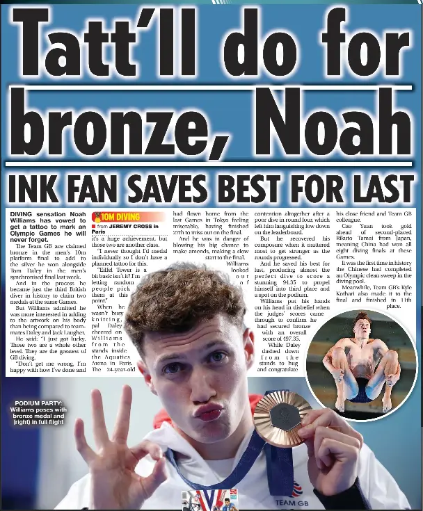 Tatt’ll ,do for bronze Noah - PressReader